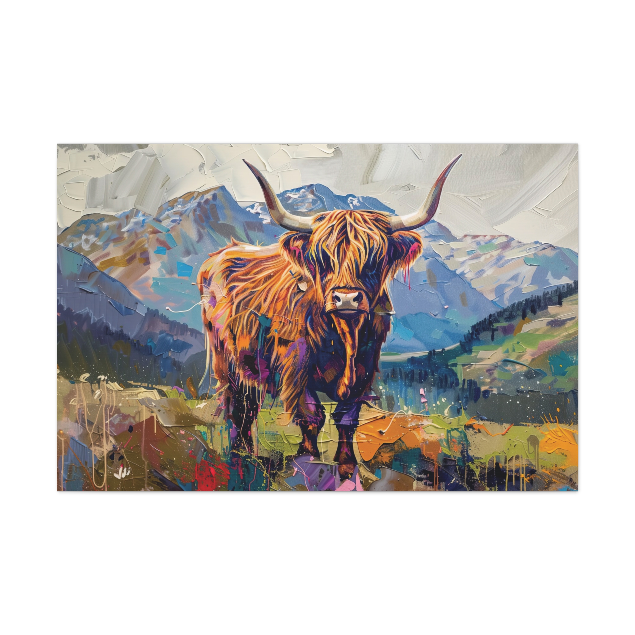 Buy HCows Highland Masterpiece 1 - Painterly Highland Cow Canvas Print ...