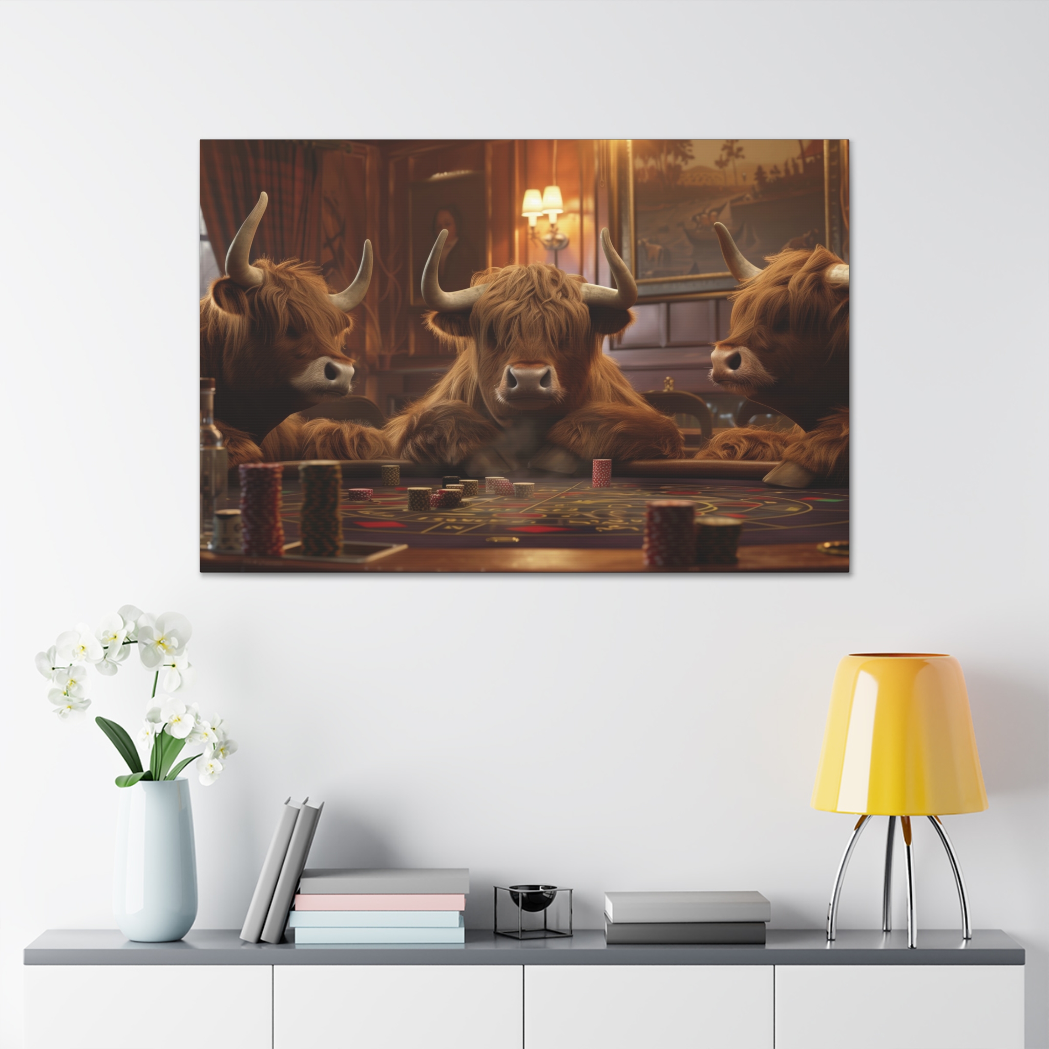 Buy HCows Highland Cows Playing Poker - @ $69.00
