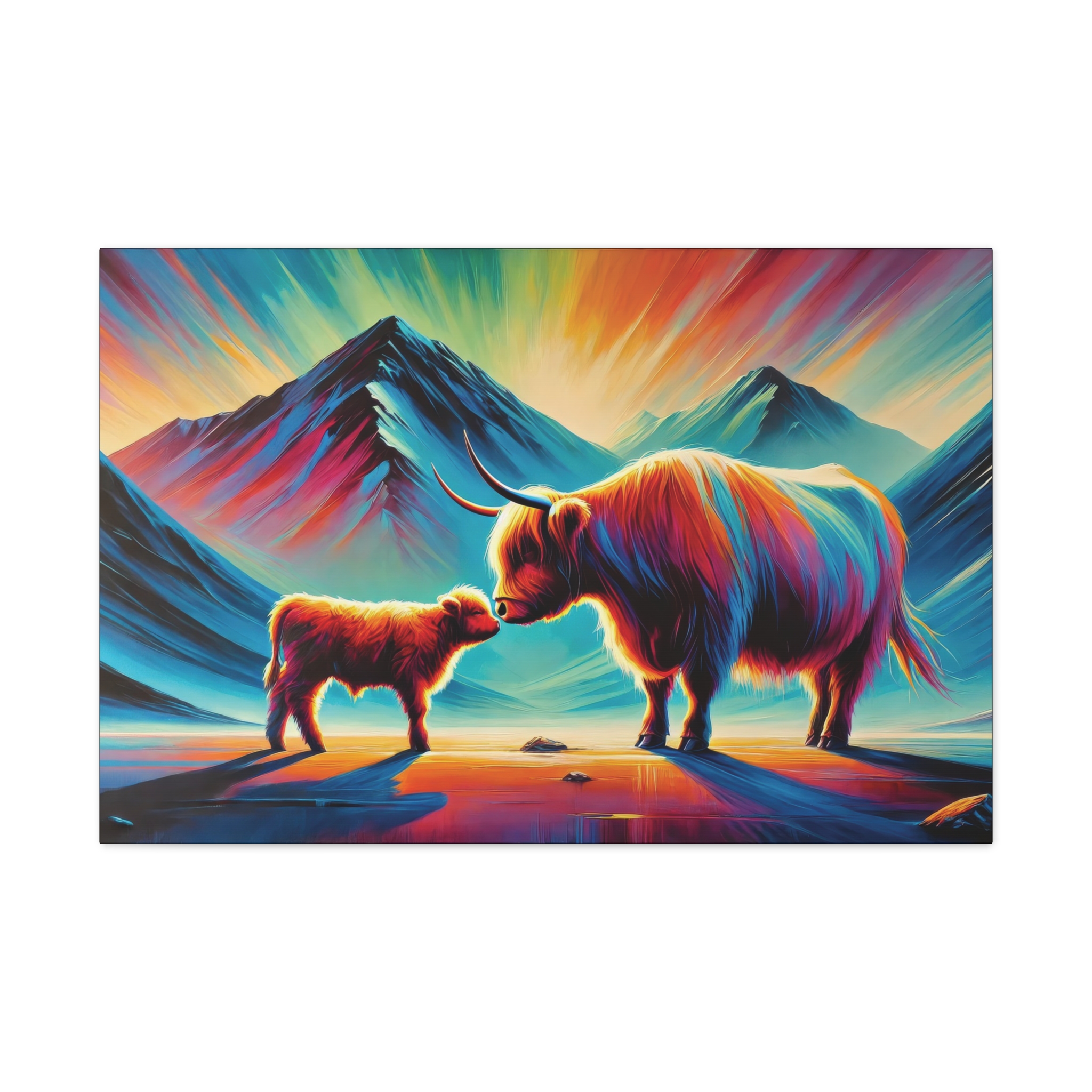 Buy HCows Vibrant Highland Cow Color Pop Canvas Print - @ $69.00