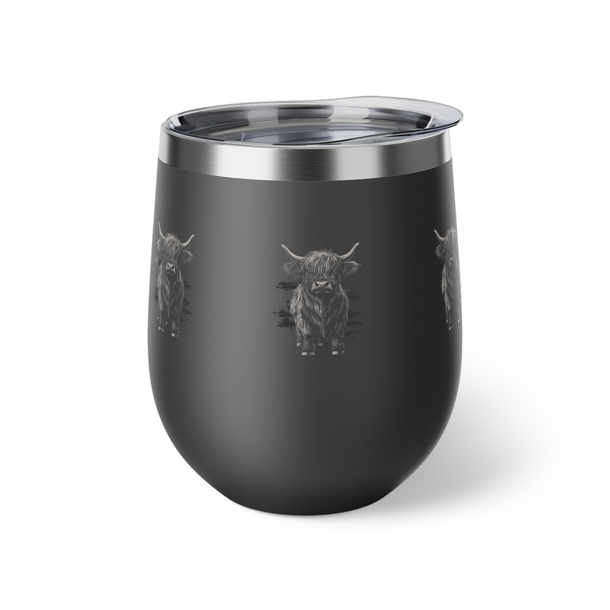 Buy HCows Highland Cow Black Insulated Cup, 12oz - Spunky Highland ...