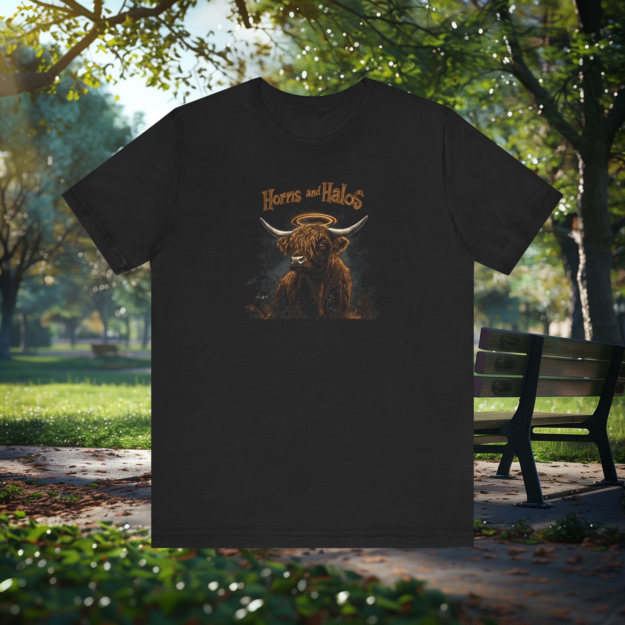 Buy HCows Horns & Halos Highland Cow T-shirt (Classic Edition) - @ $27.00